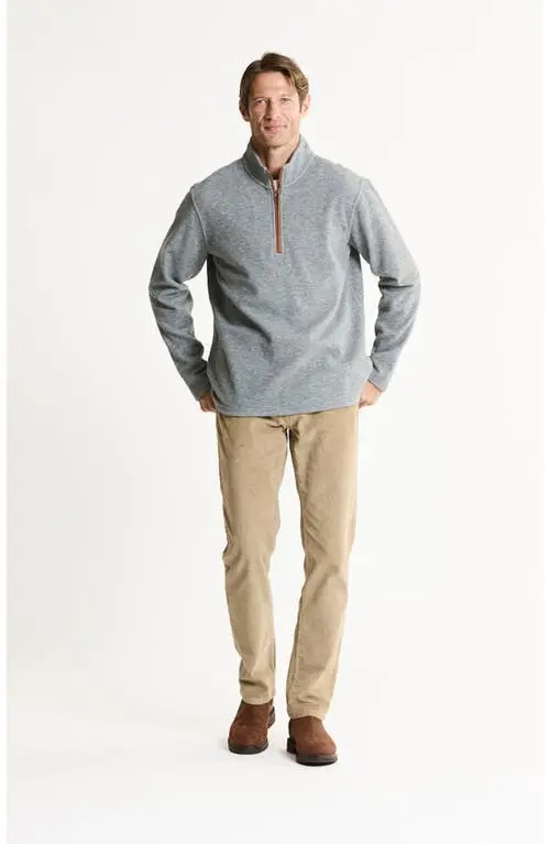 JACHS Wool Blend Knit Quarter Zip - Grey