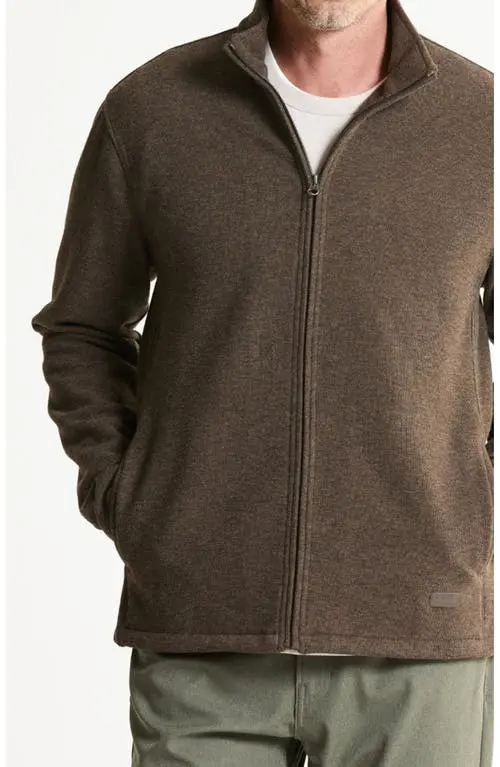 JACHS Brawny Rib Knit Full Zip - Brown