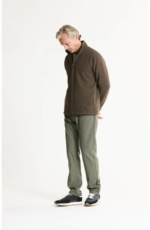 JACHS Brawny Rib Knit Full Zip - Brown