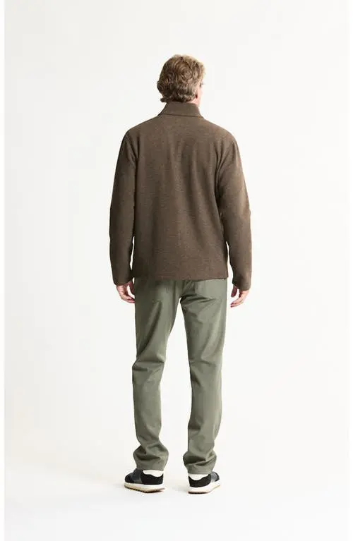 JACHS Brawny Rib Knit Full Zip - Brown