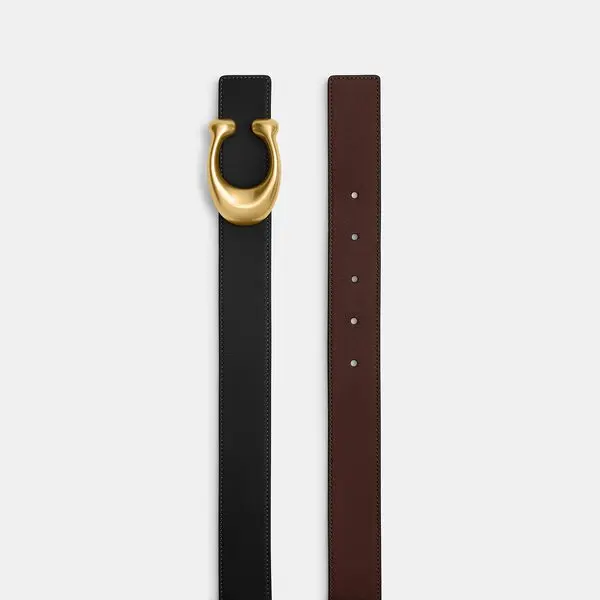 COACH Sculpted C Buckle Reversible Belt, 32 Mm