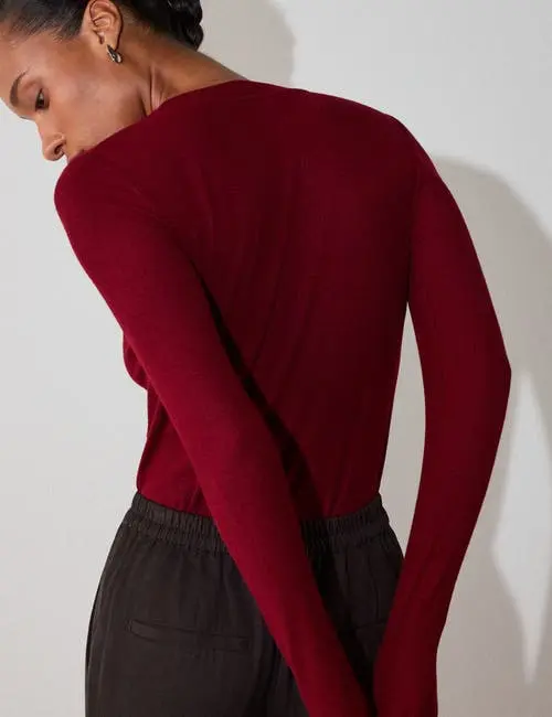 Whistles Essential Rib Crew Long Sleeve T-shirt
