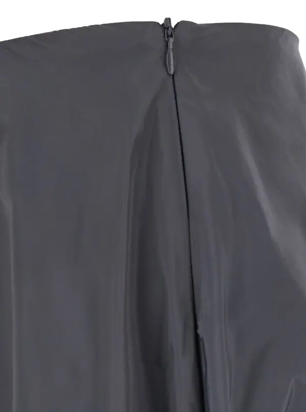 Tagliatore Grey Tech Fabric Skirt With An Essential Construction For