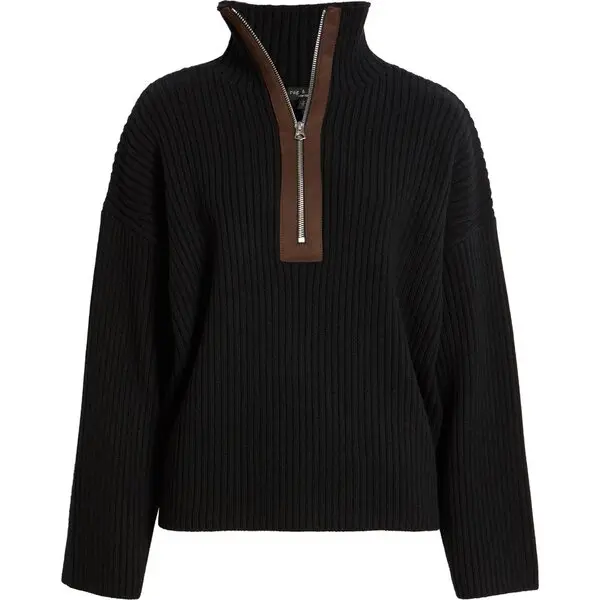 Rag & Bone Sigrid Half-zip Wool Sweater