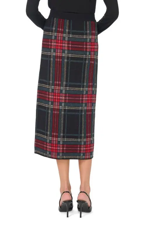Vince Camuto Plaid Midi Skirt