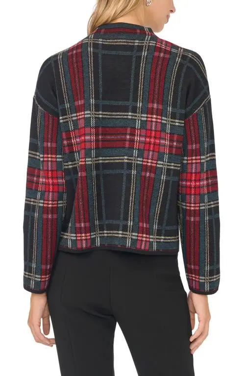 Vince Camuto Plaid Mock Neck Sweater