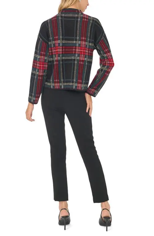 Vince Camuto Plaid Mock Neck Sweater