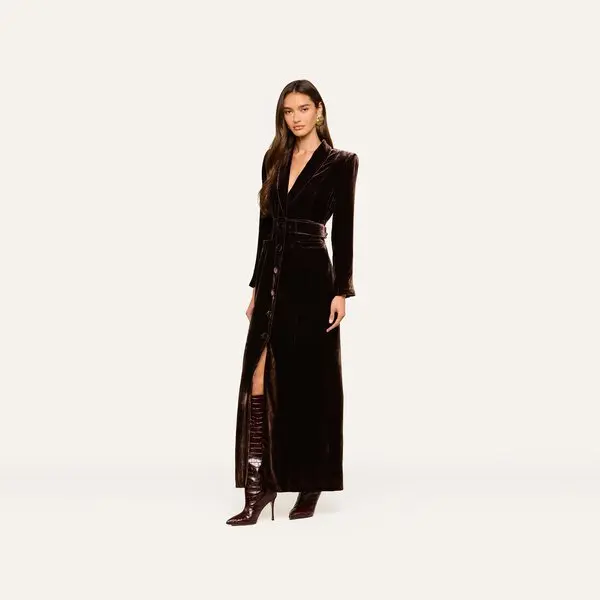 L'Agence Raini Velvet Maxi Dress