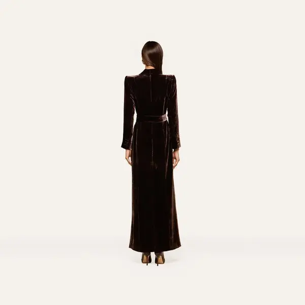 L'Agence Raini Velvet Maxi Dress