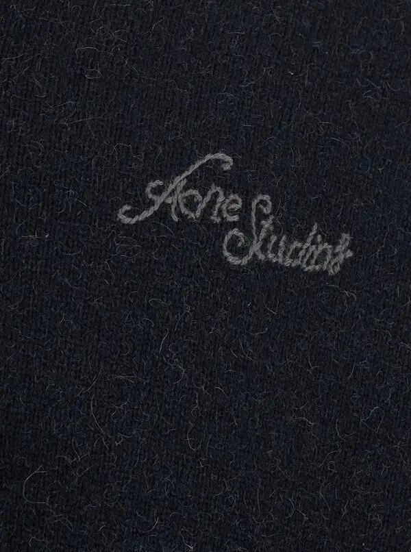 Acne Studios Sweater With Round Neck And Long Sleeves In Cotton For
