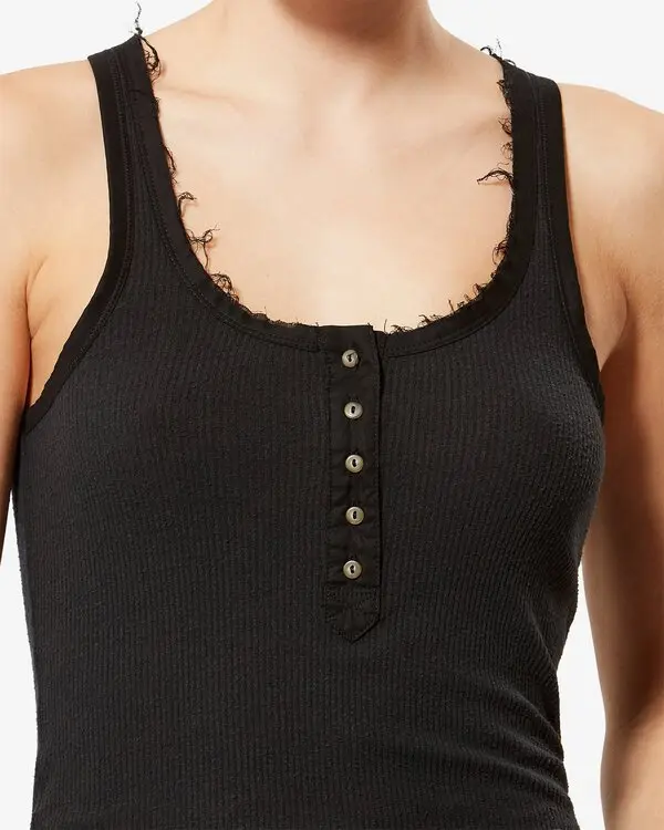 Isabel Marant Étoile Helma Silk Tank Top - Black