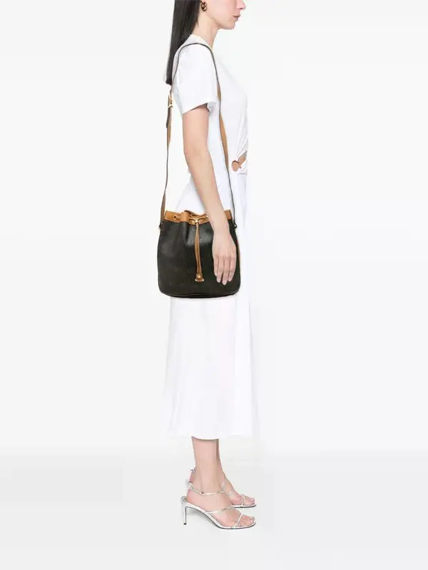 Dior 20th Century Honeycomb Coated Canvas Drawstring Bucket Bag