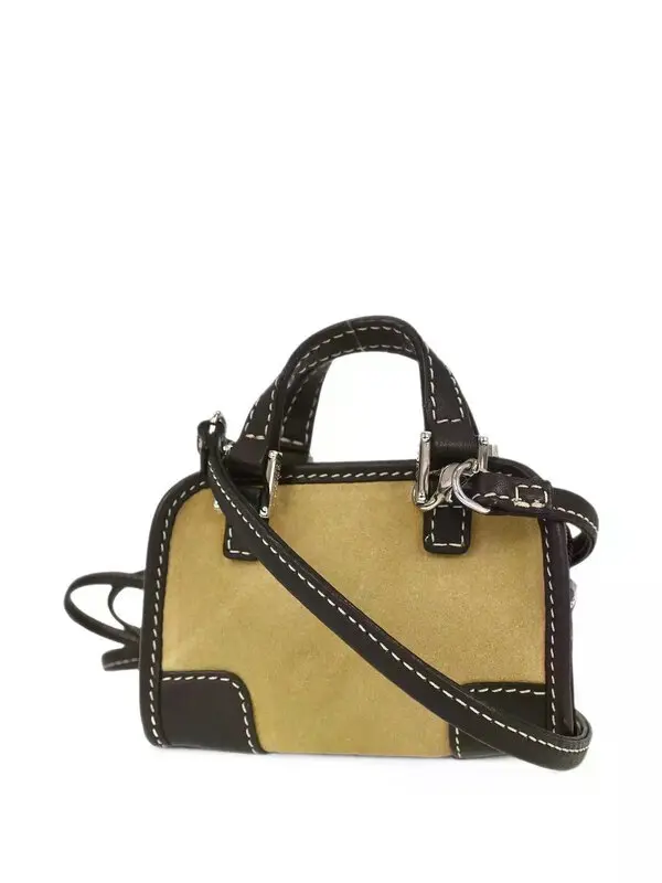 Loewe 2006 Anagram Embossed Leather-trim Tote Bag