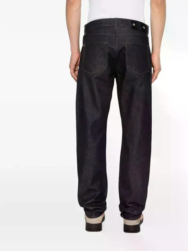 Stone Island Logo-patch Straight-leg Jeans