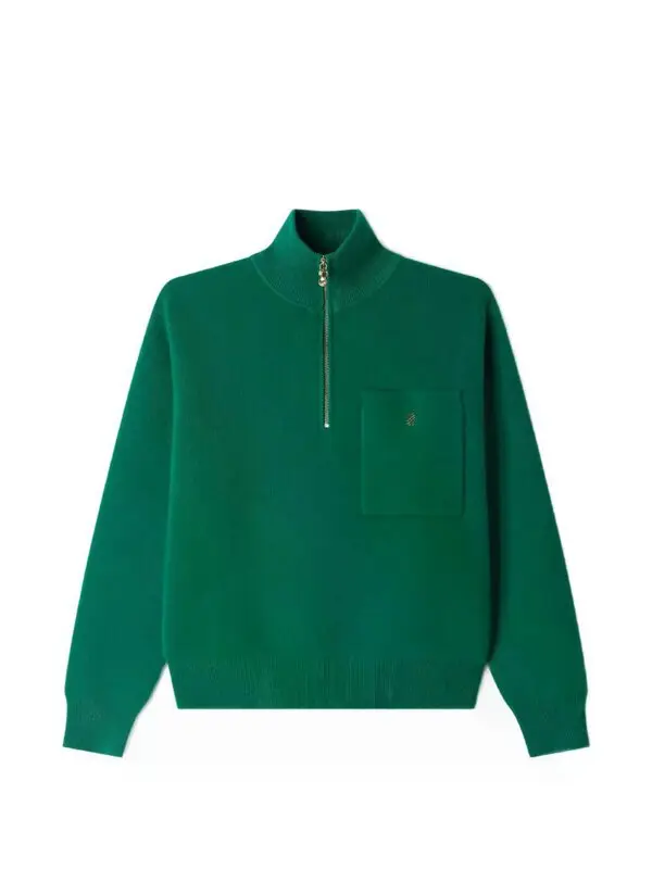 Sandro Half-zip Chest-pocket Sweatshirt