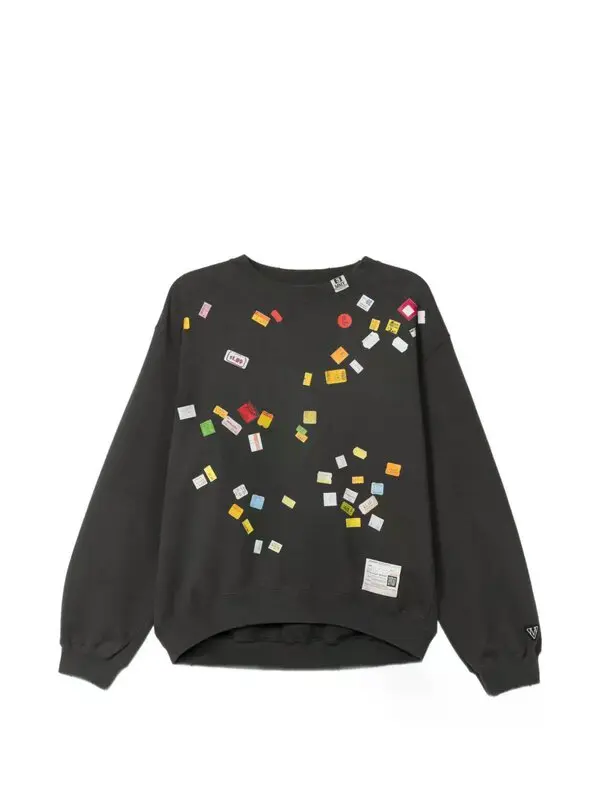 Mihara Yasuhiro Price Tag Sticker-printed Sweater