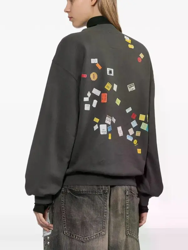 Mihara Yasuhiro Price Tag Sticker-printed Sweater