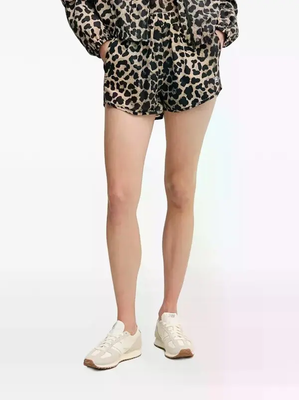 P.E Nation Leopard-print Mini Shorts