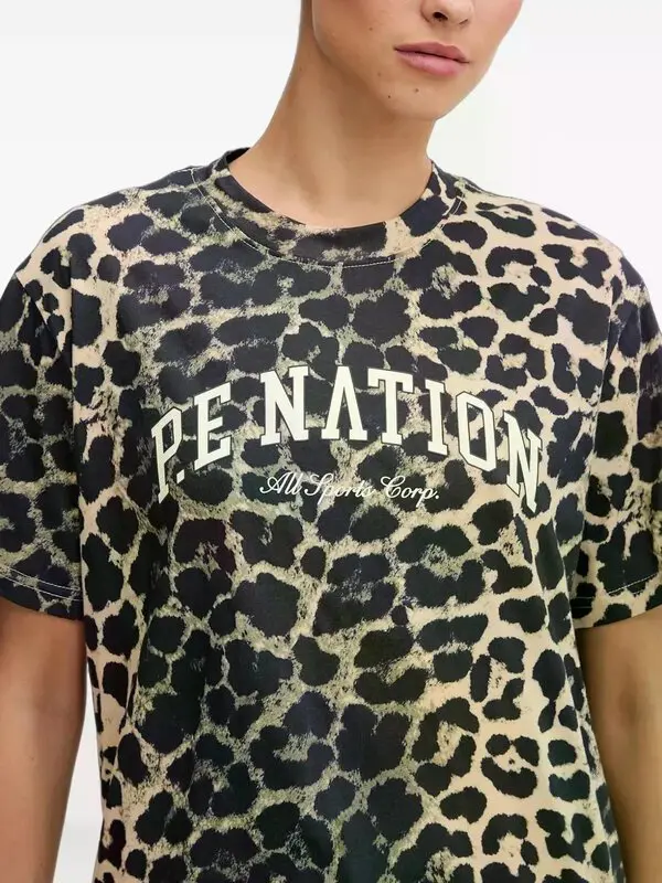 P.E Nation Heritage Animal-print Short-sleeved T-shirt