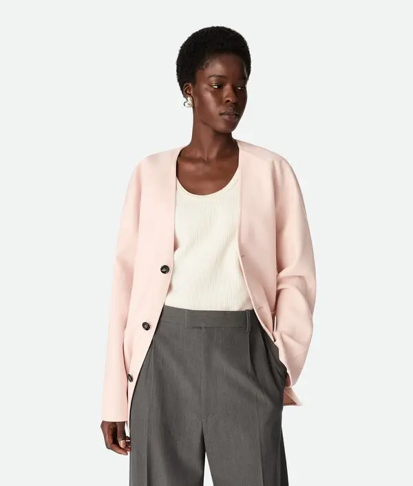 Bottega Veneta Light Wool And Cashmere Coat