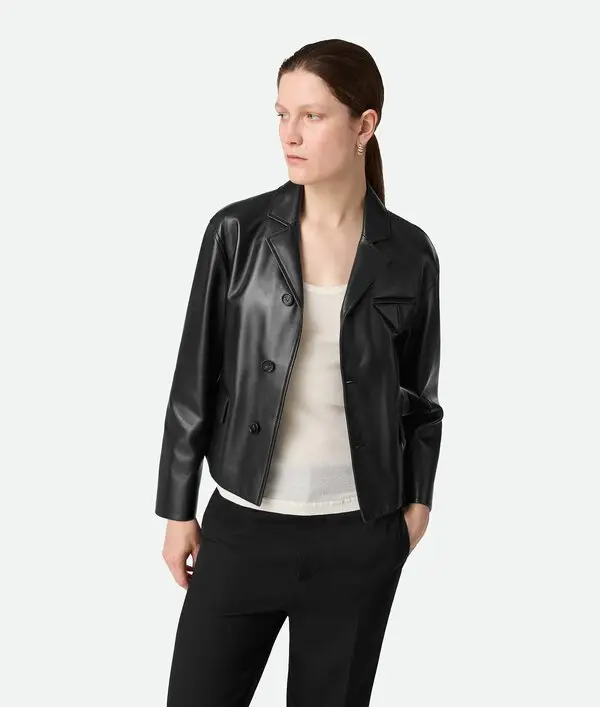 Bottega Veneta Leather Kimono Blouson