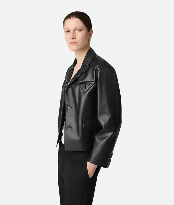 Bottega Veneta Leather Kimono Blouson