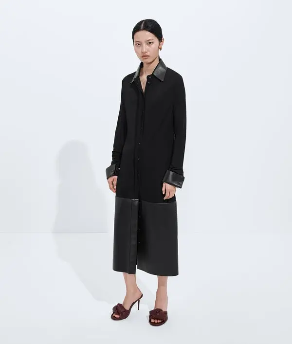 Bottega Veneta Crepe Viscose Jersey Dress - Double Black