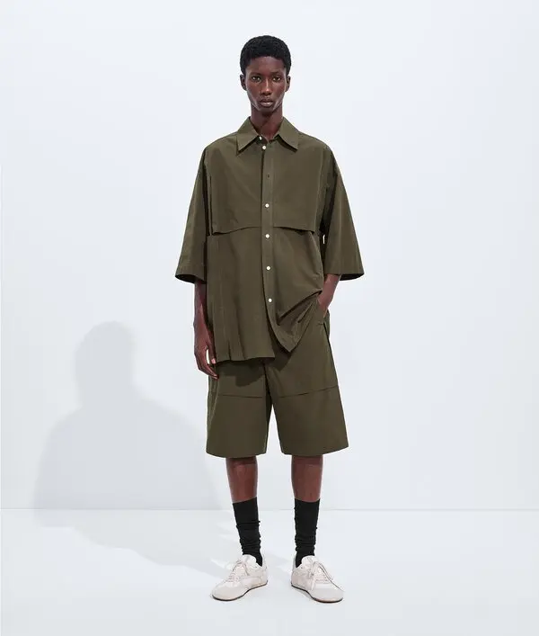 Bottega Veneta Macro Intreccio Cotton Shorts