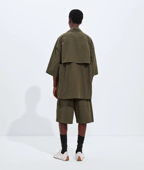 Bottega Veneta Macro Intreccio Cotton Shorts