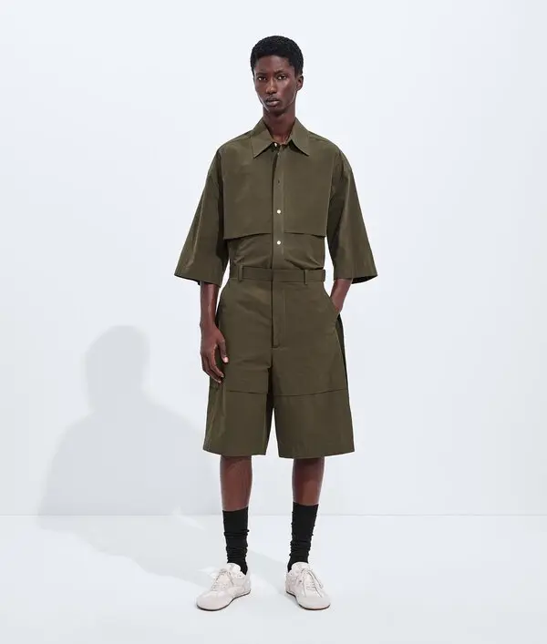 Bottega Veneta Macro Intreccio Cotton Shorts