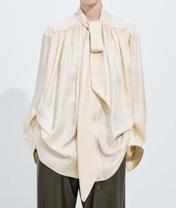 Bottega Veneta Viscose Twill Blouse - Prosecco