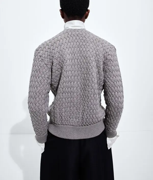 Bottega Veneta Intrecciato Wool Cardigan