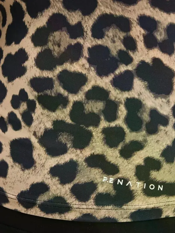 P.E Nation Foundation Muscle Leopard-print Tank Top