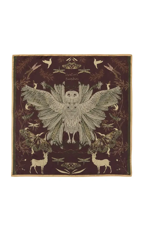 CURATORIA Yaguarete Chiffon Foulard - Red
