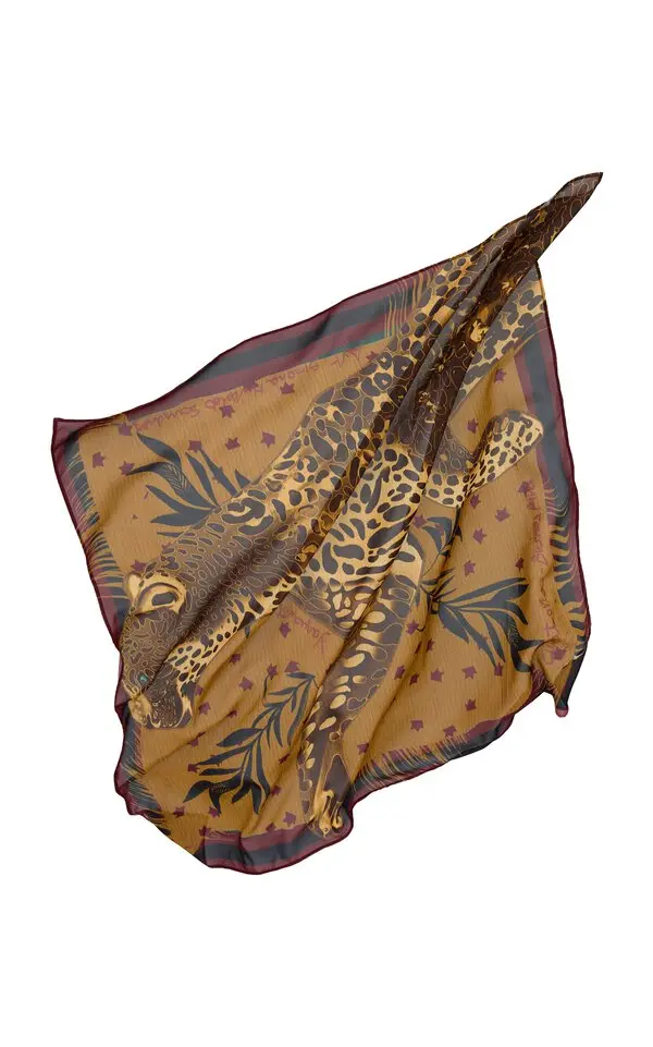 CURATORIA Yaguarete Chiffon Foulard - Yellow