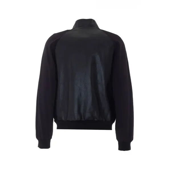 Gucci Grany Leather With Web Bomber Jacket