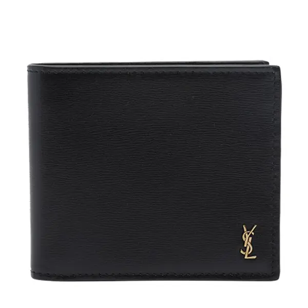 Saint Laurent Tiny Cassandre East/west Cards Holder - Black