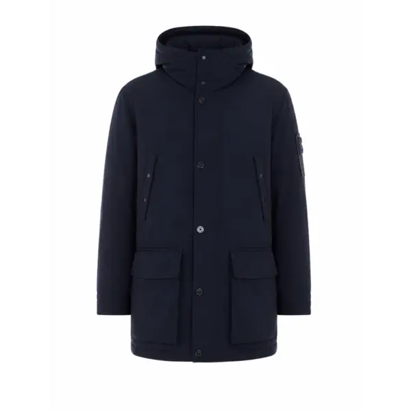 Stone Island Logo David-tc Ghost Piece Heavy Jacket - Blue