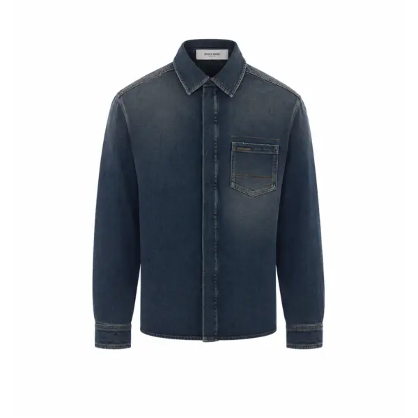 GOLDEN GOOSE Journey Roger Denim Shirt - Blue