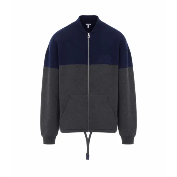 Loewe Zip Up Anagram Cardigan - Gray