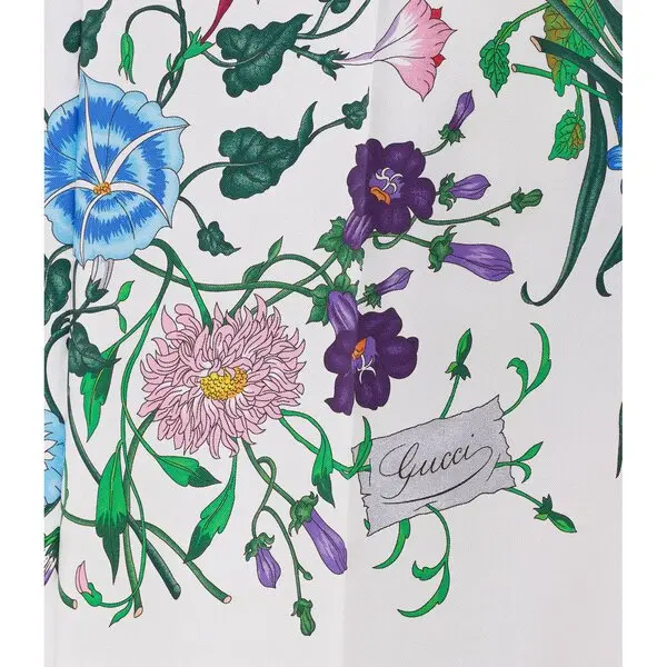 Gucci Flora Printed Silk Dress