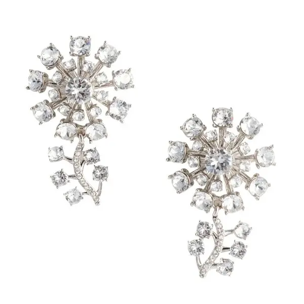 SELF-PORTRAIT Small Flower Crystal Earrings