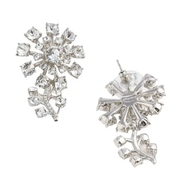 SELF-PORTRAIT Small Flower Crystal Earrings