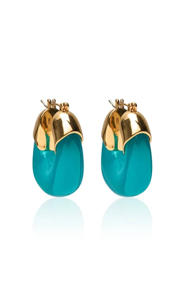 LIZZIE FORTUNATO Mini Organic Hoops In High Sea - Blue