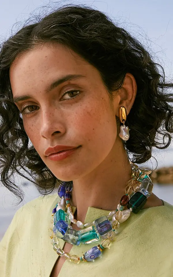 LIZZIE FORTUNATO Delphine Collar In Grotto
