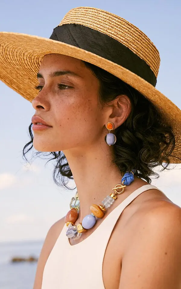 LIZZIE FORTUNATO Pia Earrings In Cielo
