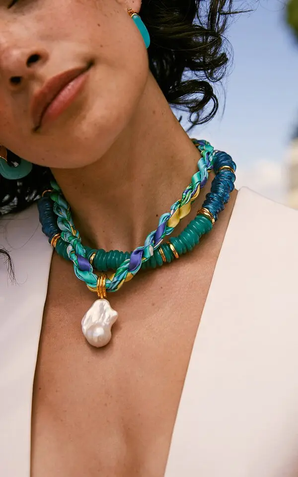 LIZZIE FORTUNATO Woven Collar In Amalfi