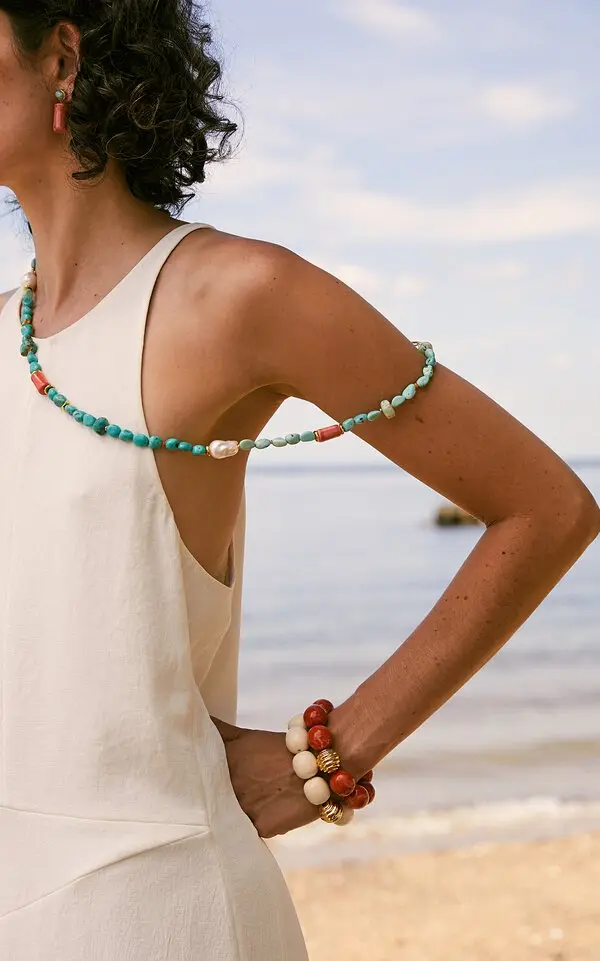 LIZZIE FORTUNATO Positano Bracelet In Cream