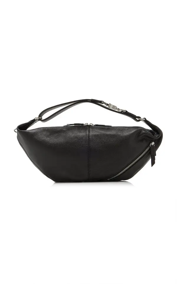 LEMAIRE Mini Quiver Leather Clip Bag - Brown