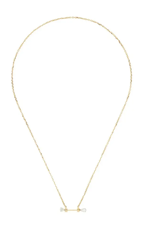 Yvonne Léon 18k Yellow Diamond Pin Necklace - Gold